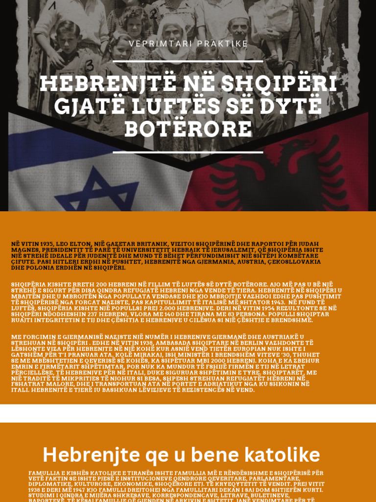Hebrenjte Ne Shqiperi Gjates Luftes Se Dyte Boterore | PDF