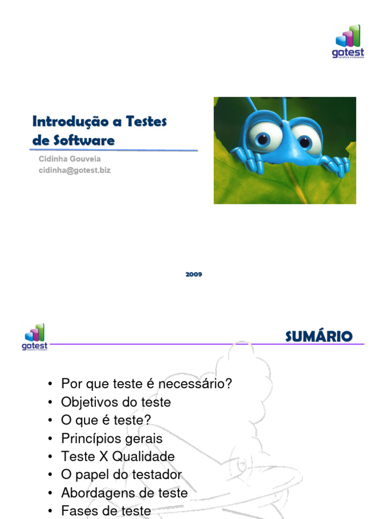 GOTEST Aula1 Introdução | PDF | Testes de software | Abordagens top ...