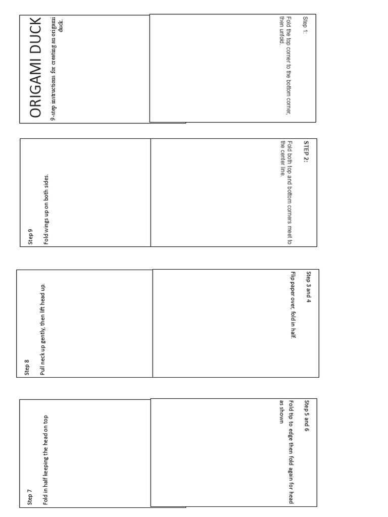 Duck Origami Booklet | PDF