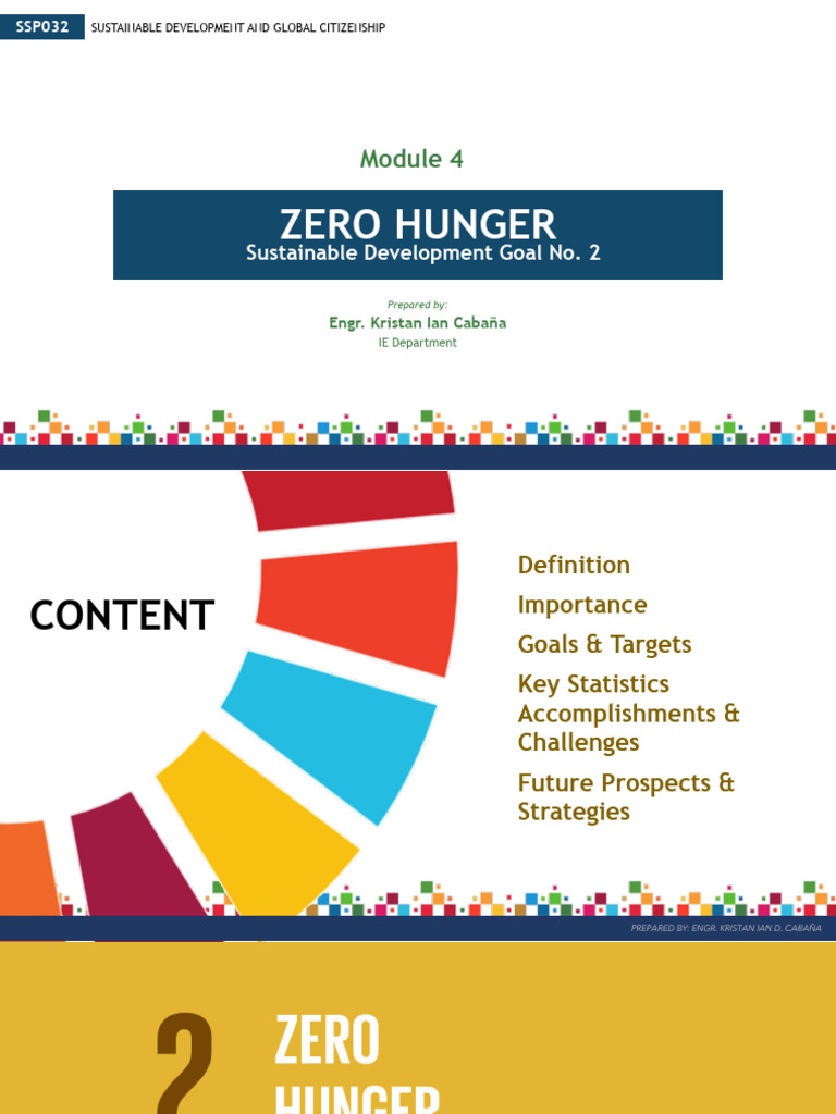 SSP032 M4 SDG2 | PDF | Food Security | Hunger