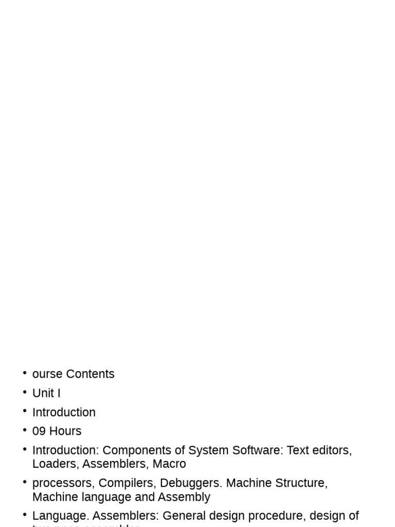 Final Unit 1 - SPOS Lect | PDF | Programming | Computer Program