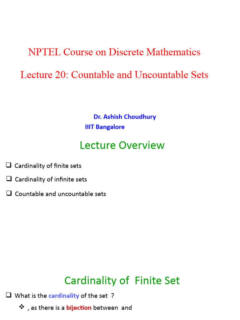 Lec 20 | PDF | Function (Mathematics) | Integer