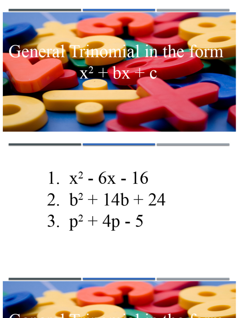 General Trinomial and World Problem | PDF