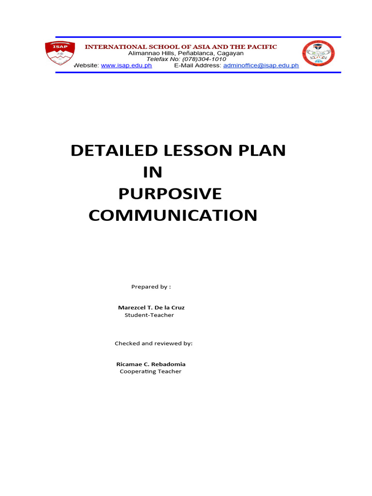 DLP PurpComdone | PDF | Communication | Human Communication