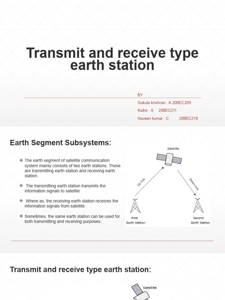 Transmit Receive Type Earth Station 2 | PDF | Transmitter ...