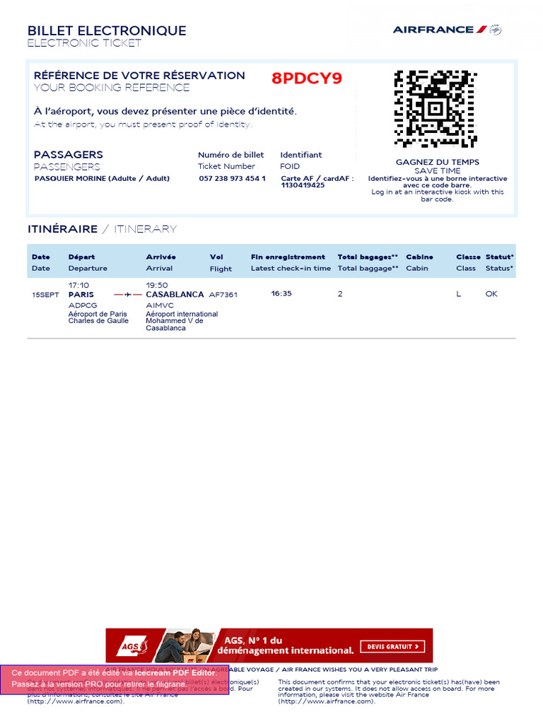 BILLET | PDF | Transport | Aviation