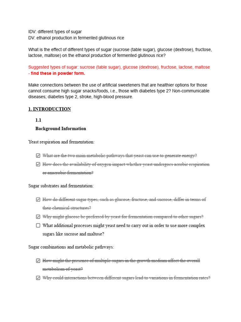 Bio IA Lab Design Naomi | PDF | Fermentation | Glucose