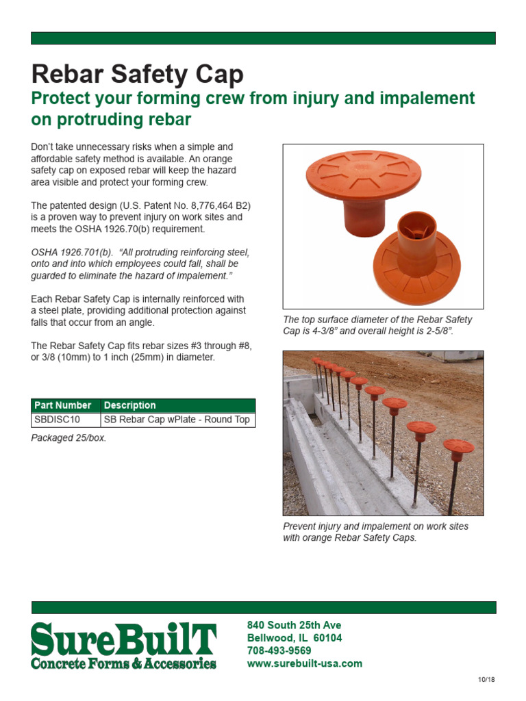 Rebar Safety Caps for OSHA Compliance | PDF | Technology & Engineering