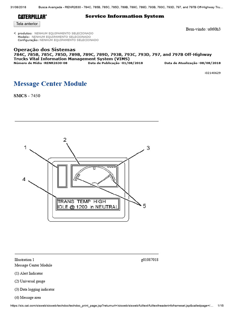 VIMS Overview for Off-Highway Trucks | PDF | Parameter (Computer ...