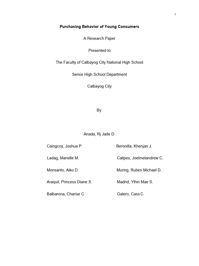 Purchasing-Behavior-of-Young-ConsumersResearch-Paper-G5 - (ASYA NA INI ...