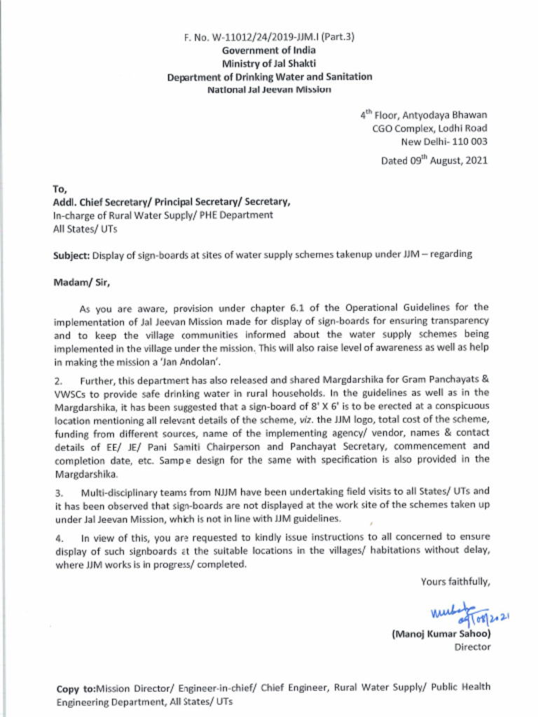 Display of Sign Board at Sites | PDF