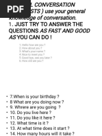 1000 Basic English Questions and Answers | PDF | Cuisine