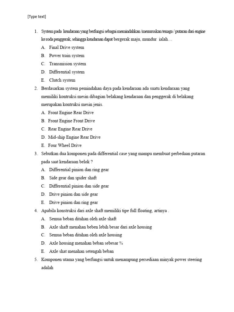 Soal Sasis Pak Hendri | PDF