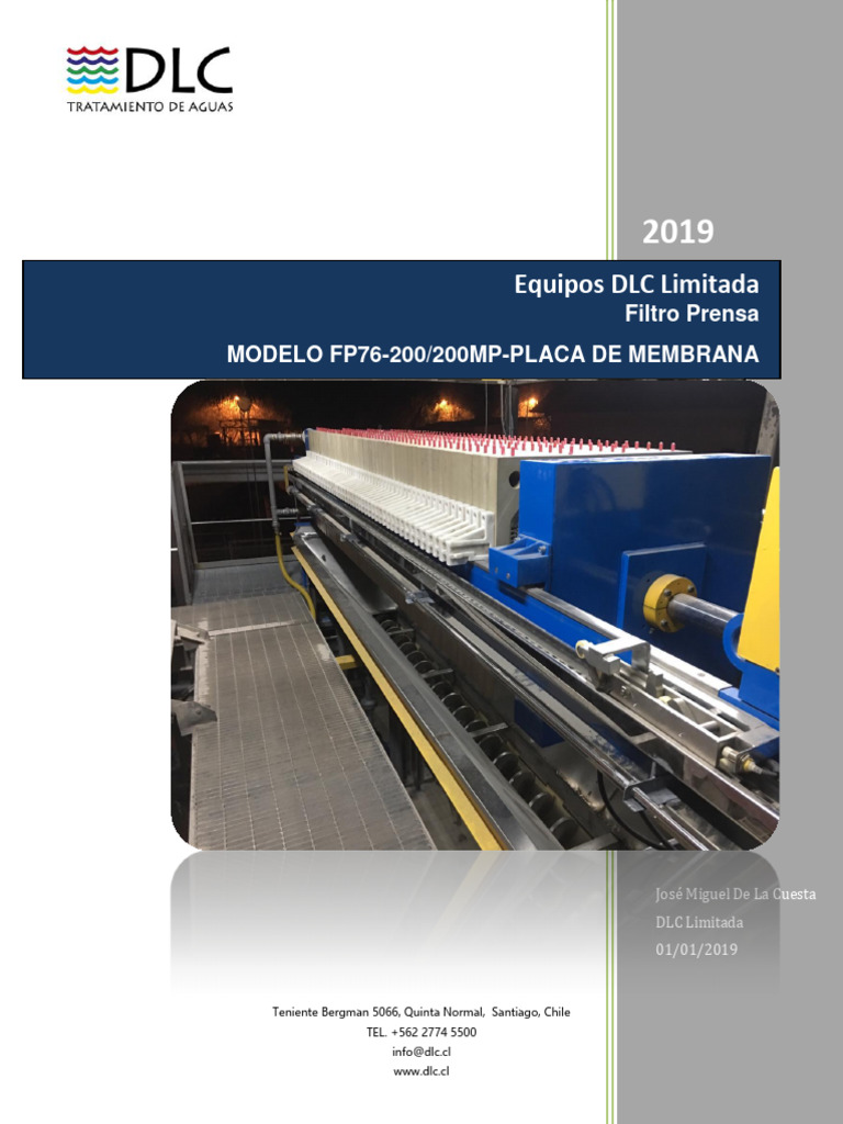 EETT Filtro Prensa FP77-200-200 Membrane Plates-1 | PDF | Filtración ...