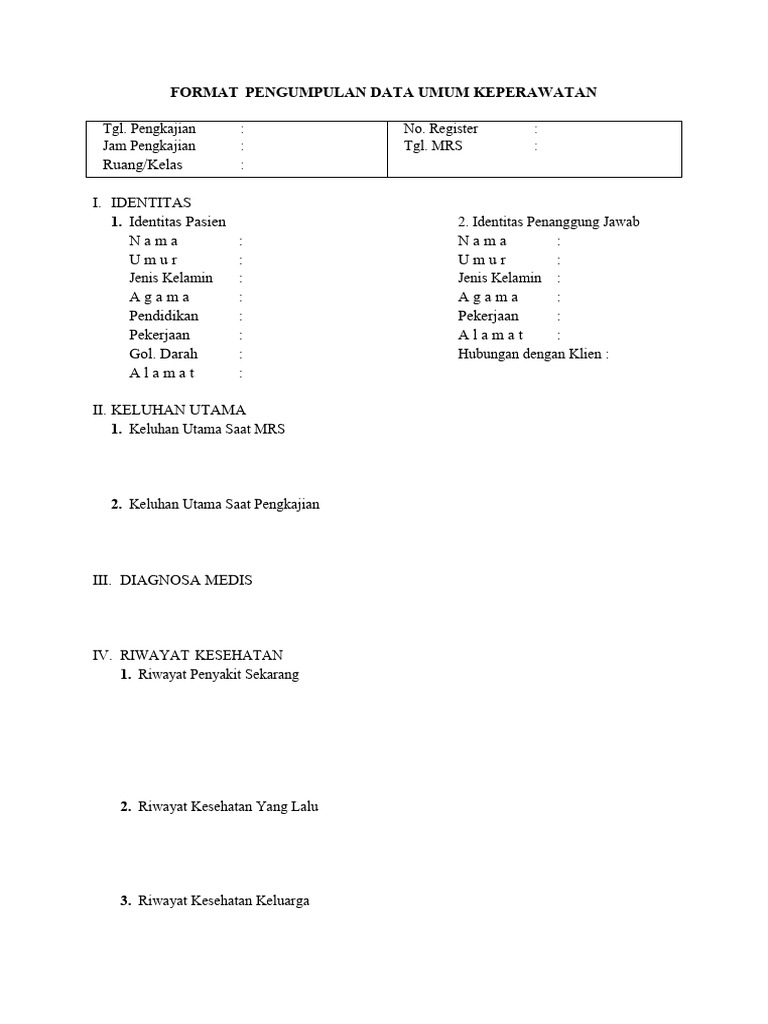 Format Pengkajian KMB | PDF