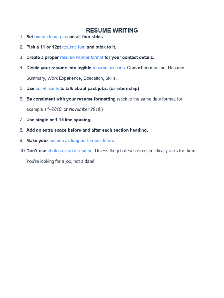 Resume Writing | PDF | Résumé | Thesis