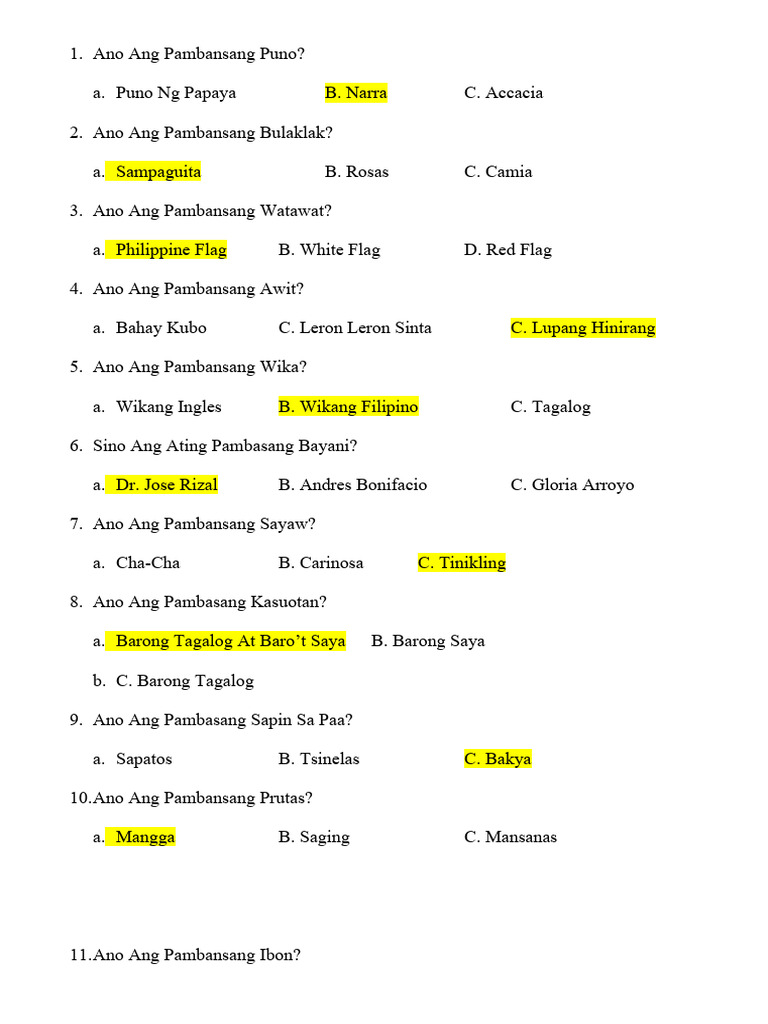Ano Ang Pambansang Puno | PDF