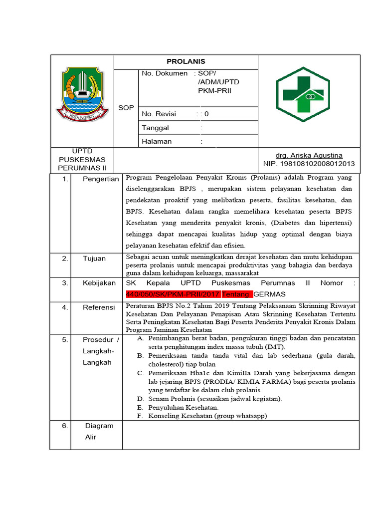 Sop Prolanis 2023 | PDF