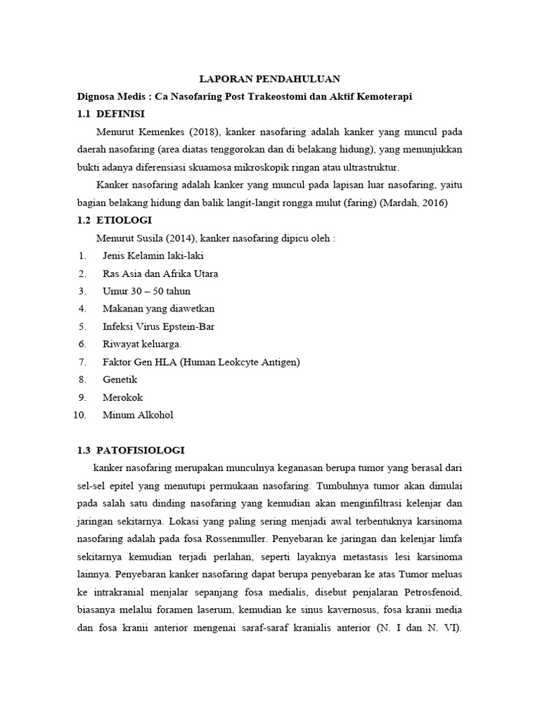 Ibu Ayu - LP - Ca Nasofaring - Seminar | PDF