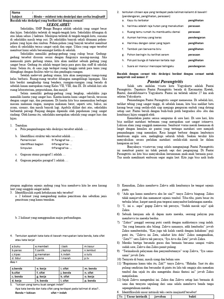 7 Bindo Answer Sebagian | PDF