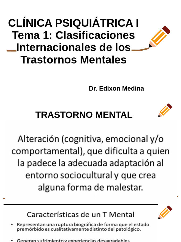 Clase 1 Clinica Psiquiatrica 1 PNFA Psiquiatria y Salud Mental C. | PDF | Manual Diagnóstico y ...