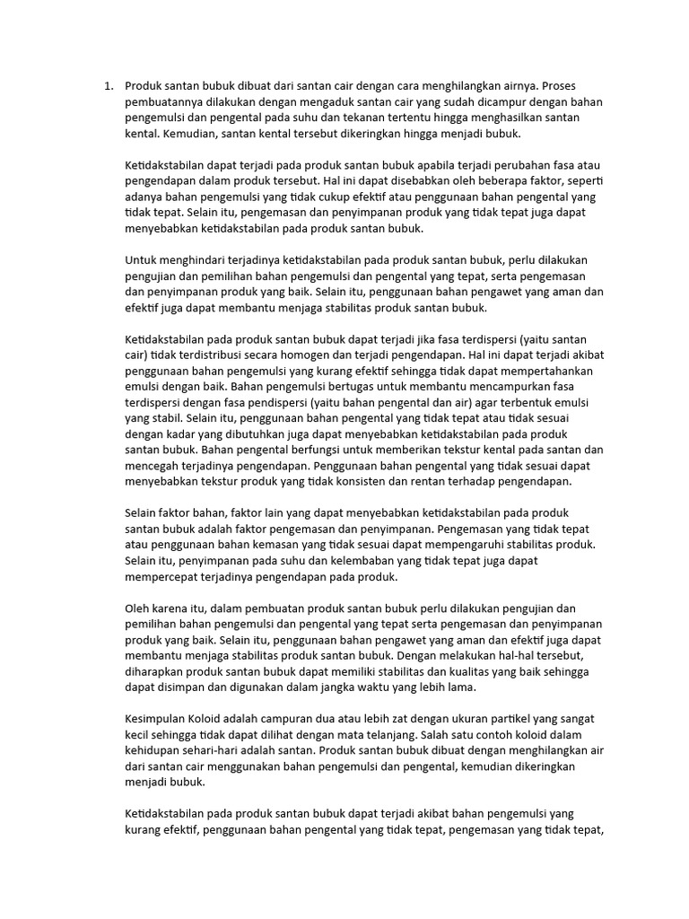 Diskusi 3 - Kimia Fisik Pangan 3 - Pang4112 | PDF