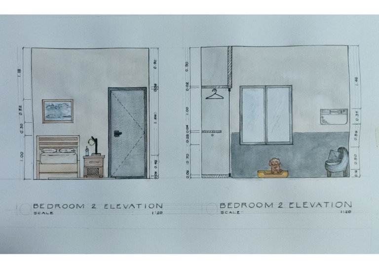 Bedroom Floor Plan & Elevation | PDF