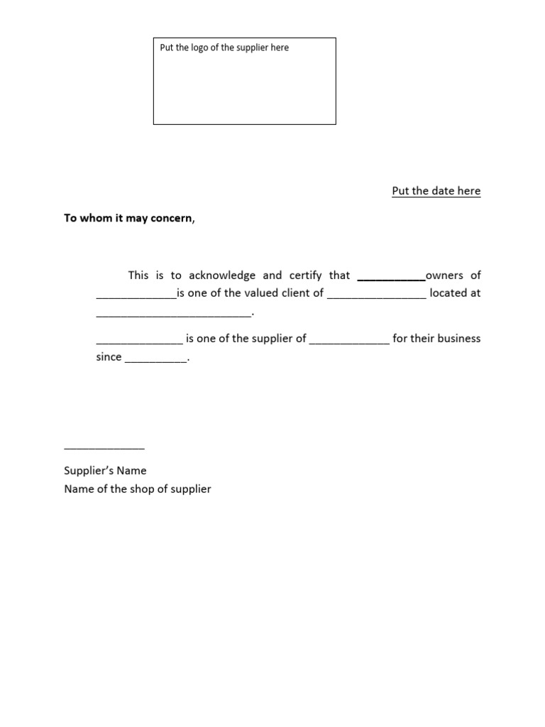 Supplier Certification Acknowledgment | PDF