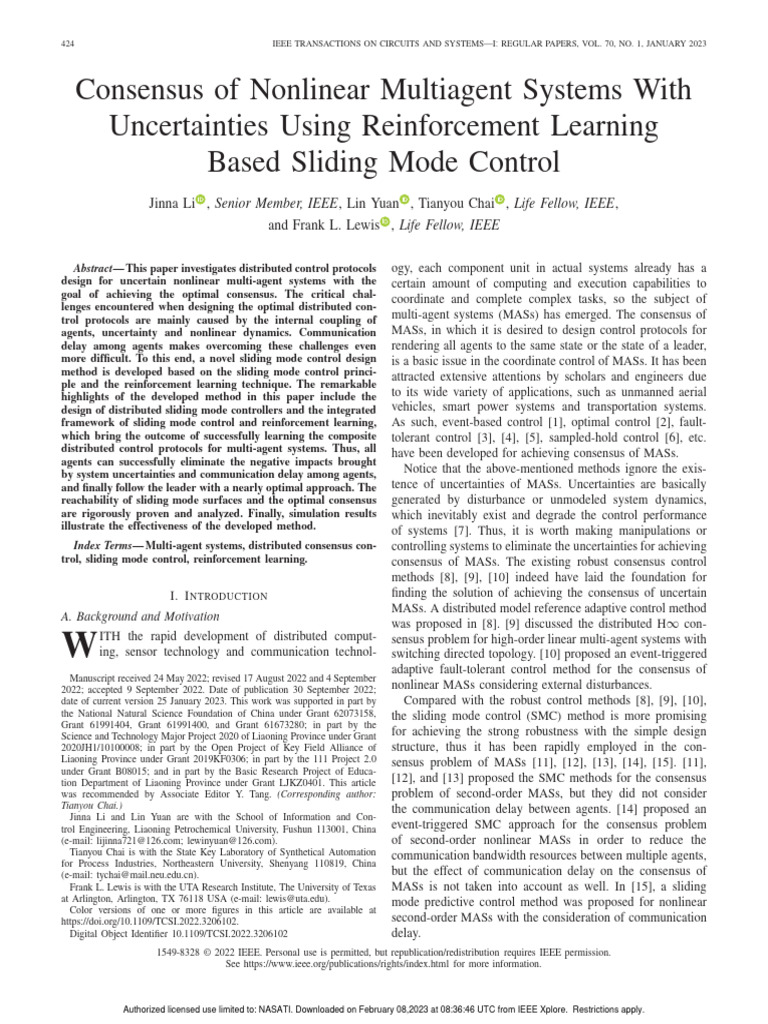 1046 - IEEE Trans 2023 - Lewis Cited Me | PDF | Mathematical Optimization | Applied Mathematics