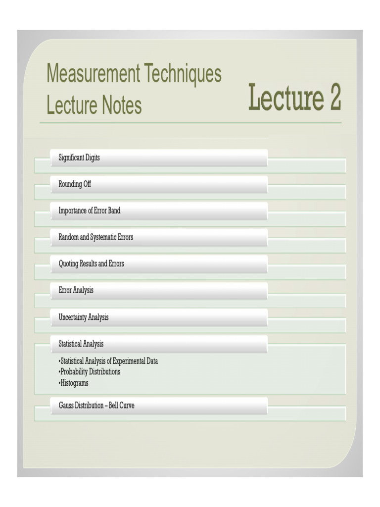Measurement Techniques - Lesson02 | PDF | Significant Figures | Normal Distribution