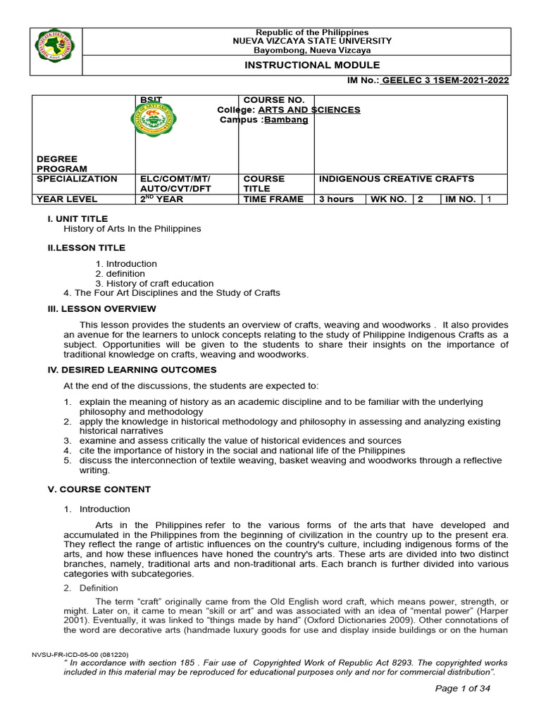 ICC Module 1 - 4 | PDF | Weaving | Textiles