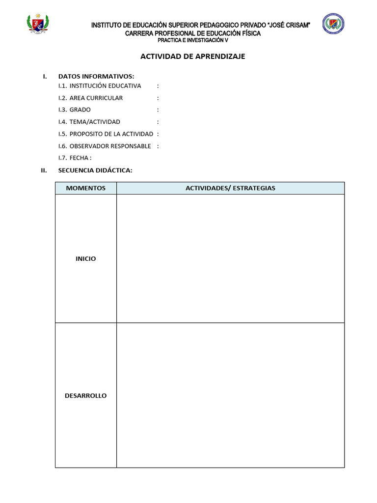Esquema Actividad de Aprendizaje | PDF