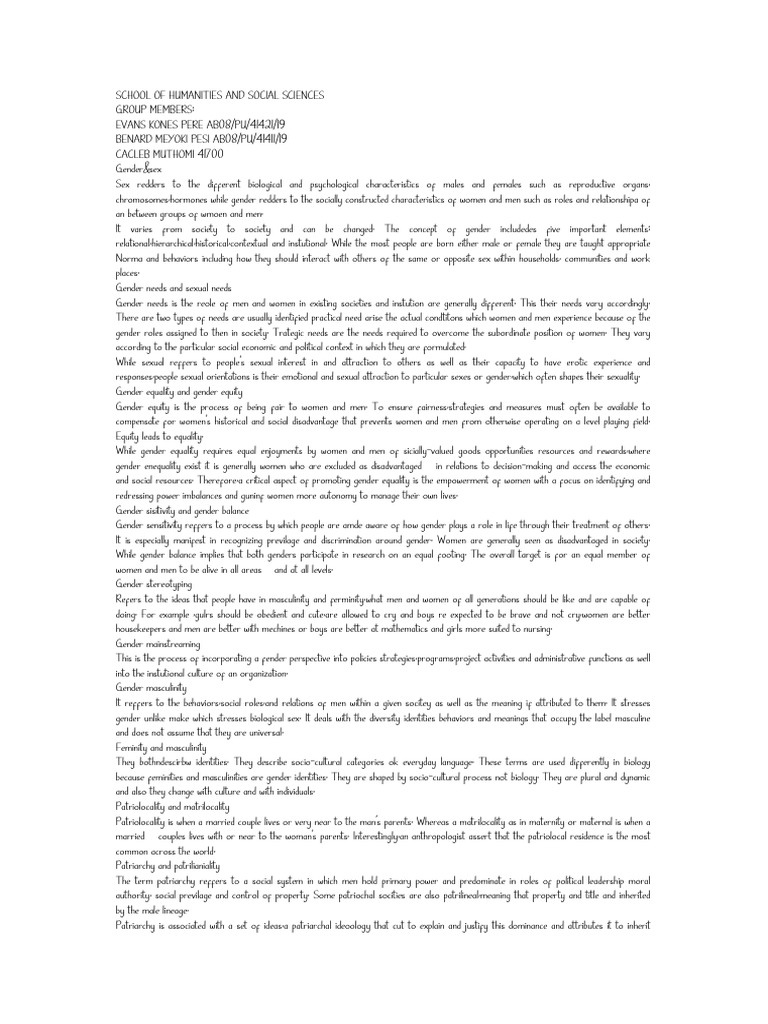 Genderandsex Wps Office Pdf