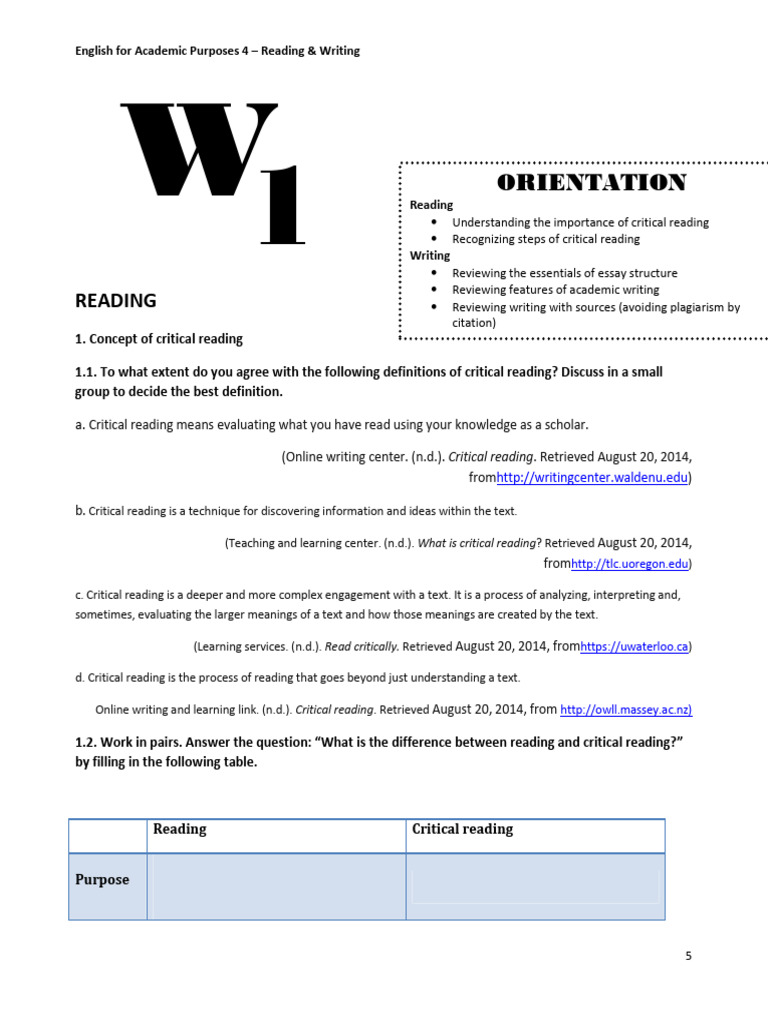 4B - Reading-Writing Student's Book - Week 1 | PDF | Essays | Knowledge