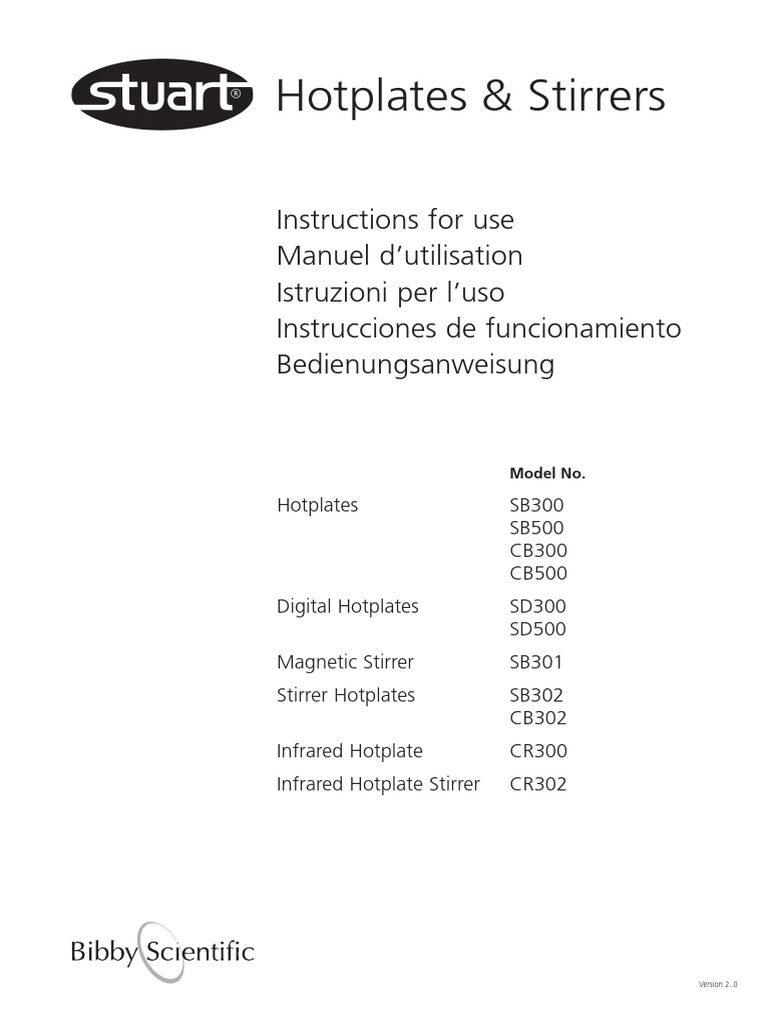 Stuart Hot Plate Stirrer User Manual | PDF | Ac Power Plugs And Sockets ...