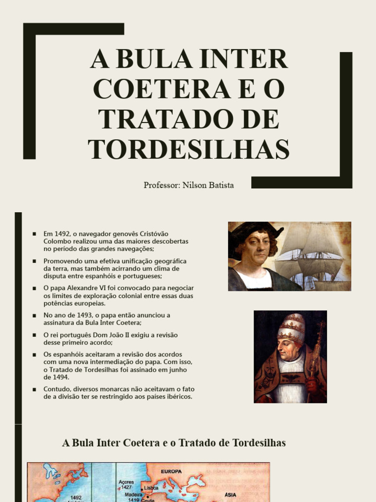 A Bula Inter Coetera e o Tratado de Tordesilhas | PDF