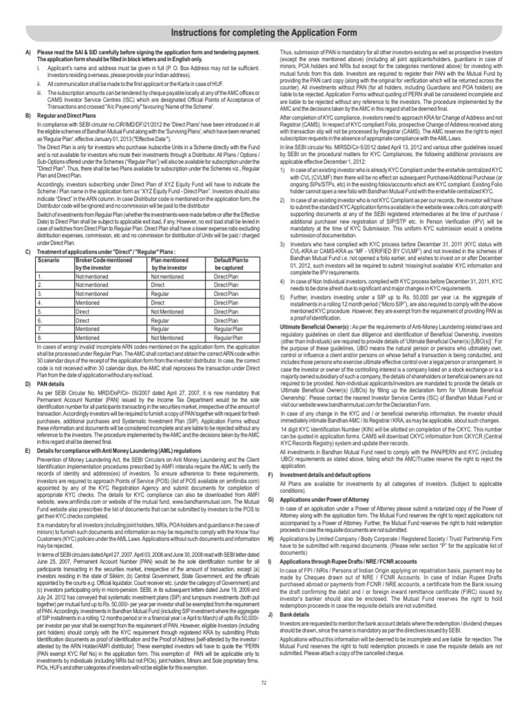 Bandhan CAF | PDF | Cheque | Banks