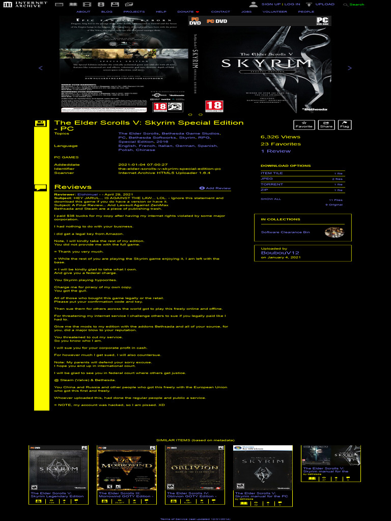 Skyrim Special Edition PC Download Guide | PDF | Software | Electronic ...
