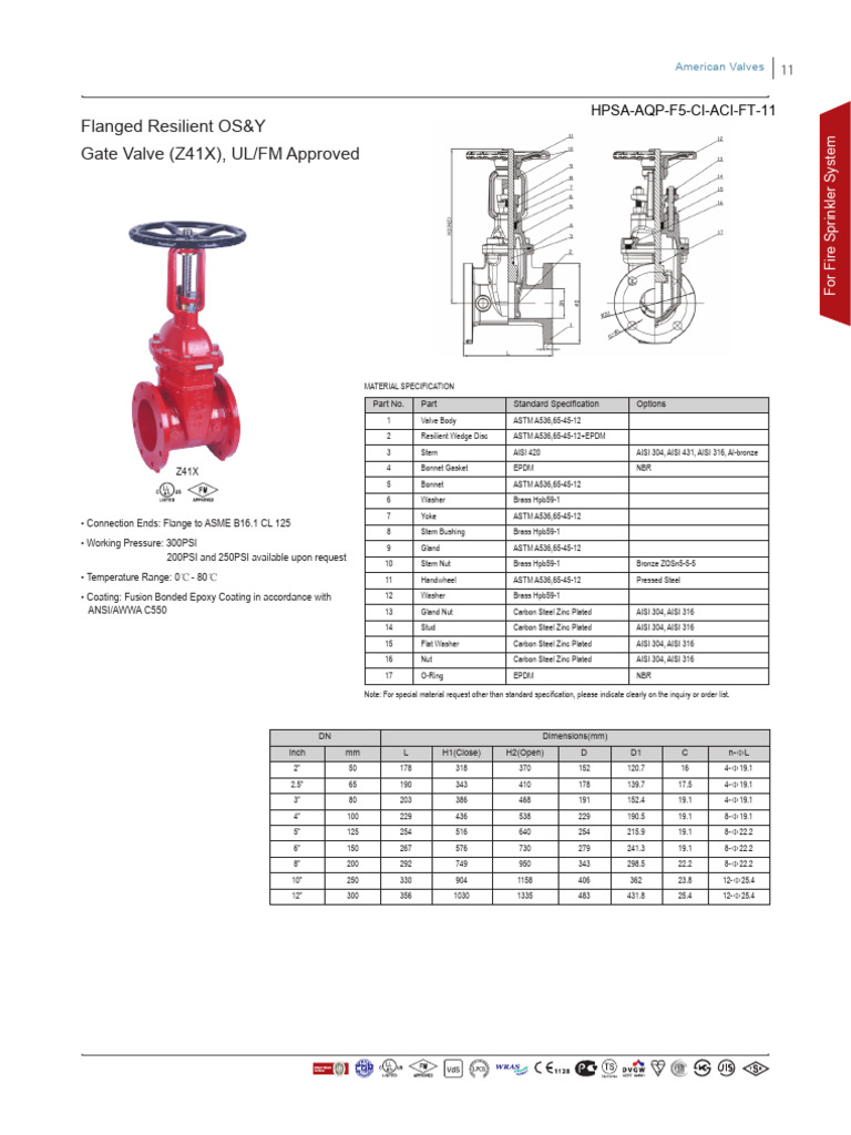 Valvulas OS&Y | PDF | Valve | Manufactured Goods