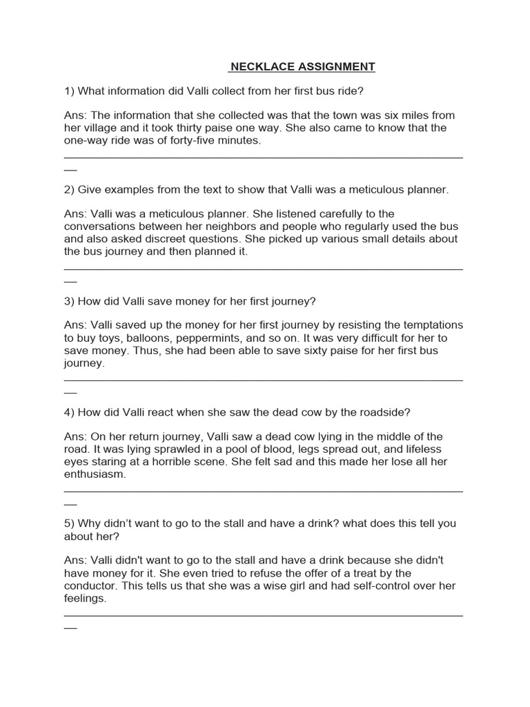 Necklace Assignment | PDF