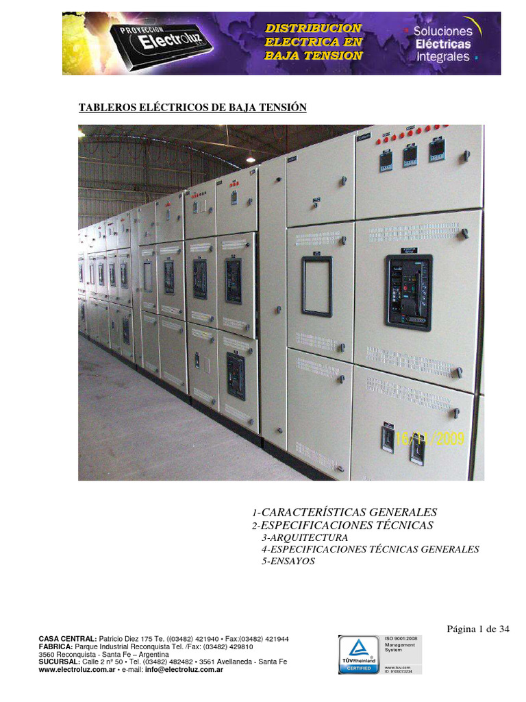 2.1tablero BT-TABLERO GENERAL DE BAJA TENSION | PDF | Tornillo | Cobre
