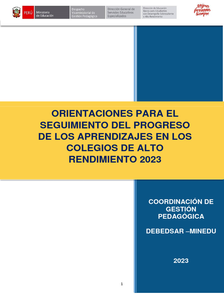 Orientaciones Seguimiento Aprendizajes 2023 Final | PDF | Evaluación | Aprendizaje
