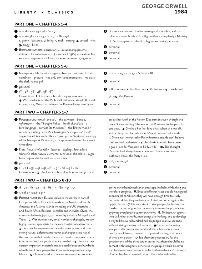 1984 Soluzioni | PDF | George Orwell