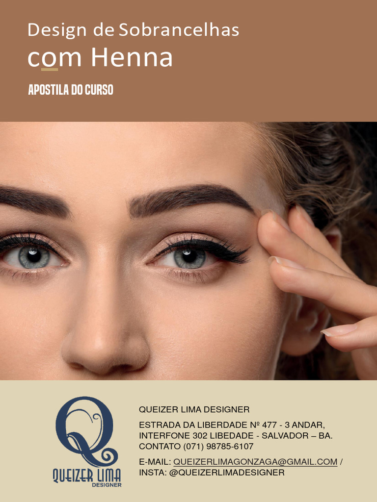 Apostila Do Curso Design De Sobrancelhas Pdf Beleza Esboço