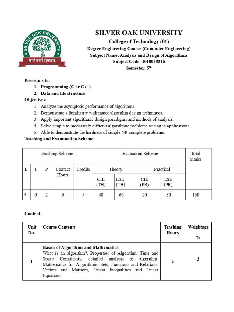 Analysis And Design Of Algorithms Pdf Time Complexity Recurrence Relation