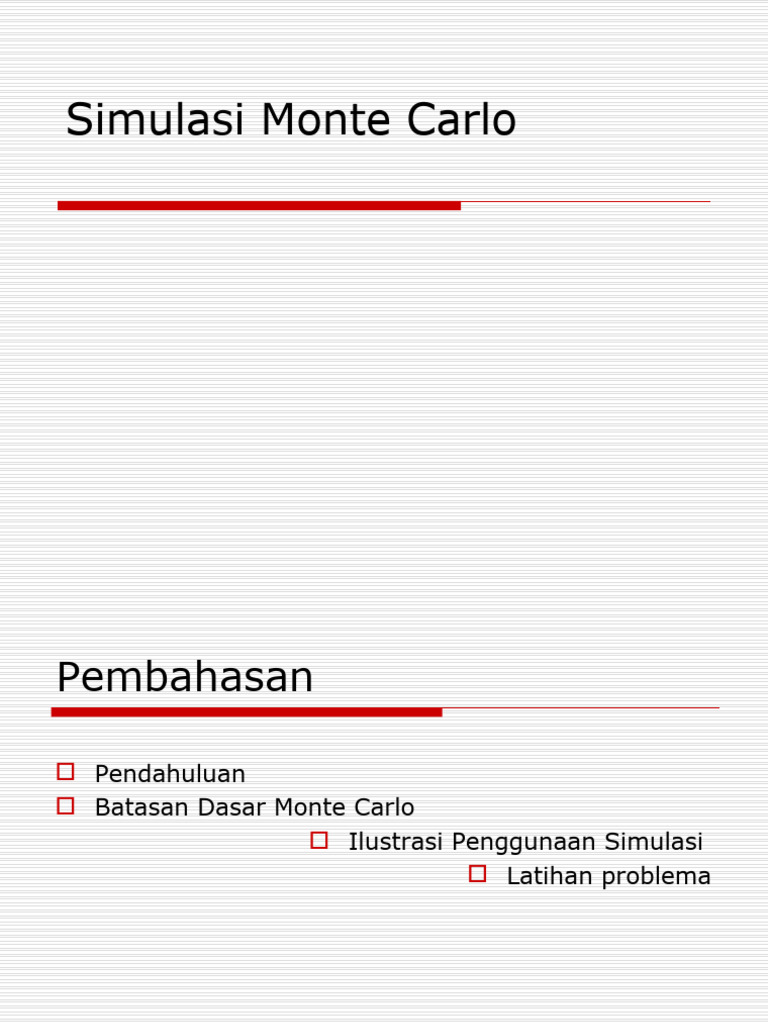 Pert 4. Simulasi Monte Carlo | PDF