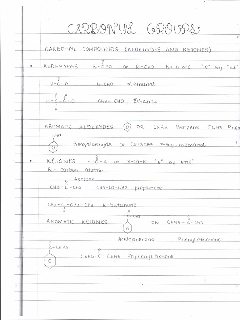 Carbonyl Groups | PDF