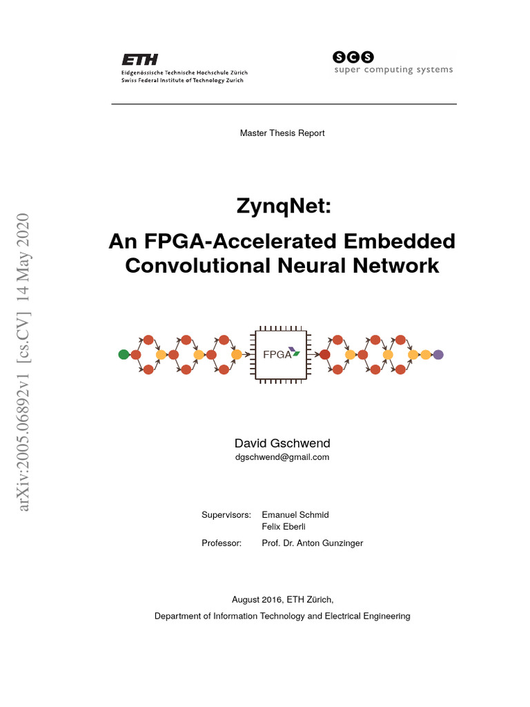 Zynqnet: An Fpga-Accelerated Embedded Convolutional Neural Network | PDF | Artificial Neural ...