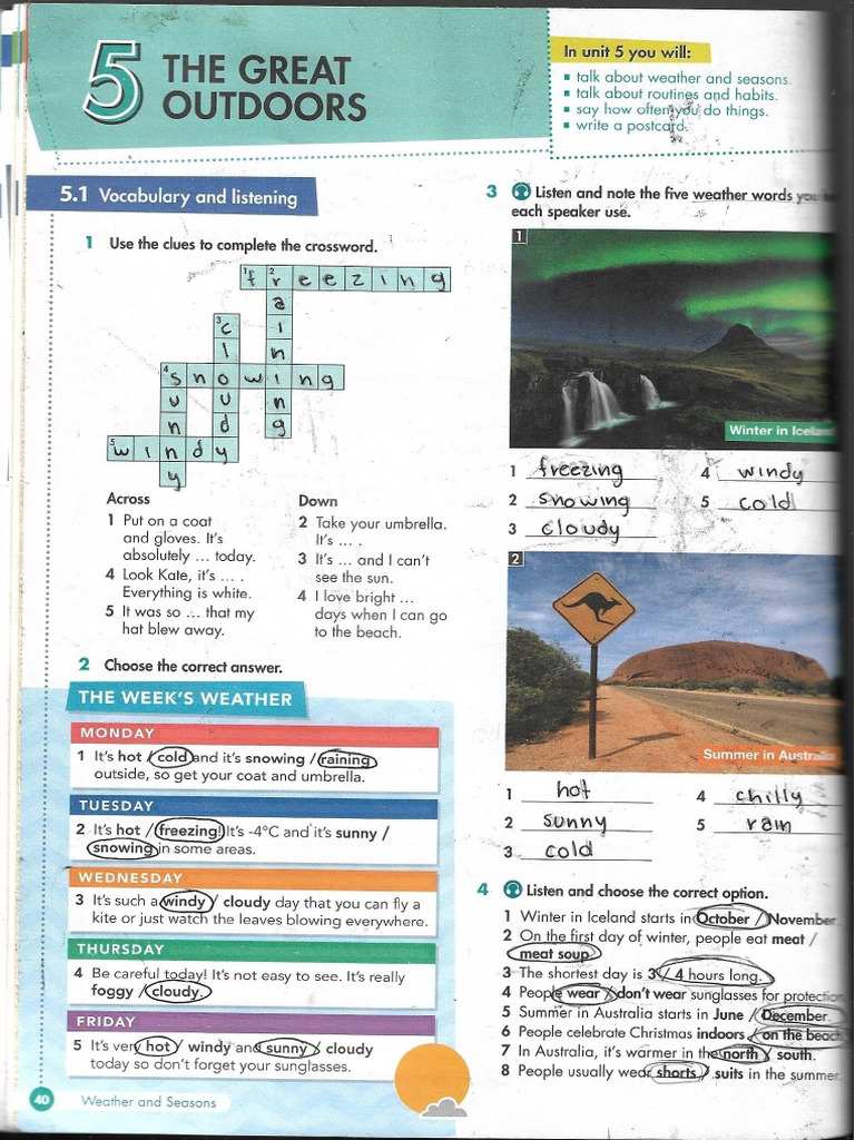 5.1 Workbook Listening. | PDF