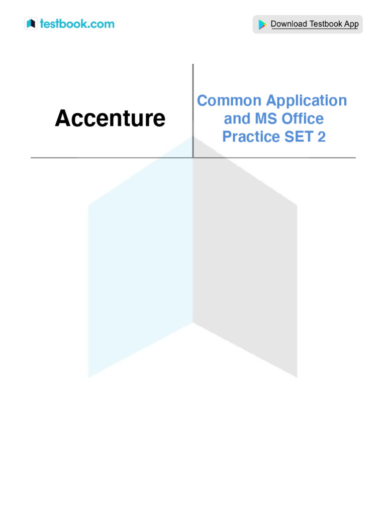 Accenture Common Application And Ms Office Practice Set 2 A04562f7 Download Free Pdf